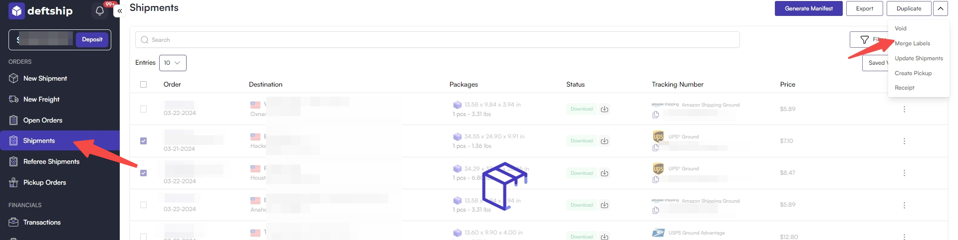 How to Create Batch Parcel or Freight Orders